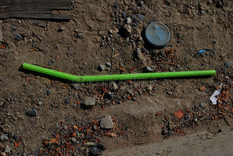 Plastic Tubes are Harmful To the Environment. Stock Photo - Image of ...