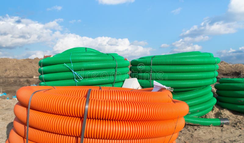 Plastic tubes stock image. Image of stack, industry, plastic - 39426039