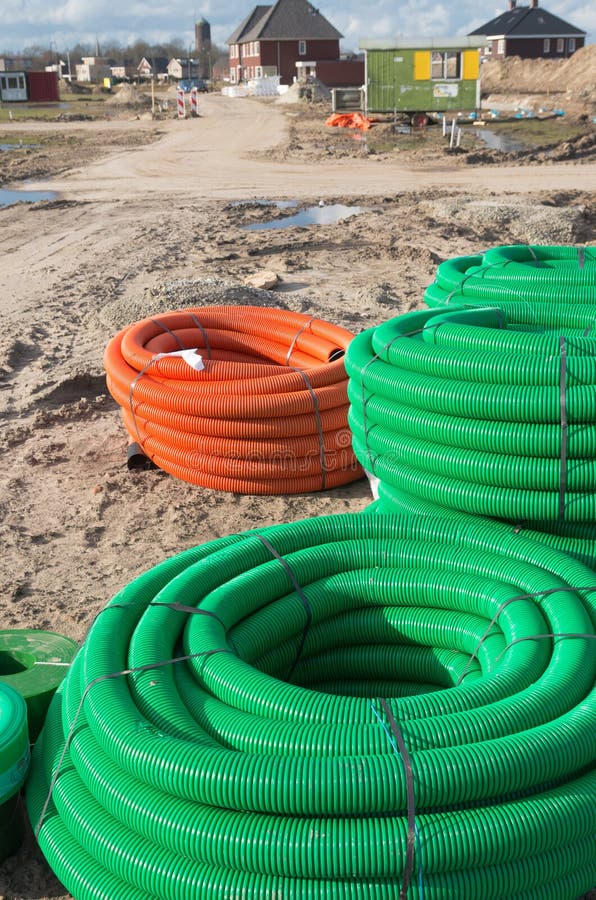 Plastic tubes stock photo. Image of pipe, ground, fiber - 39426212