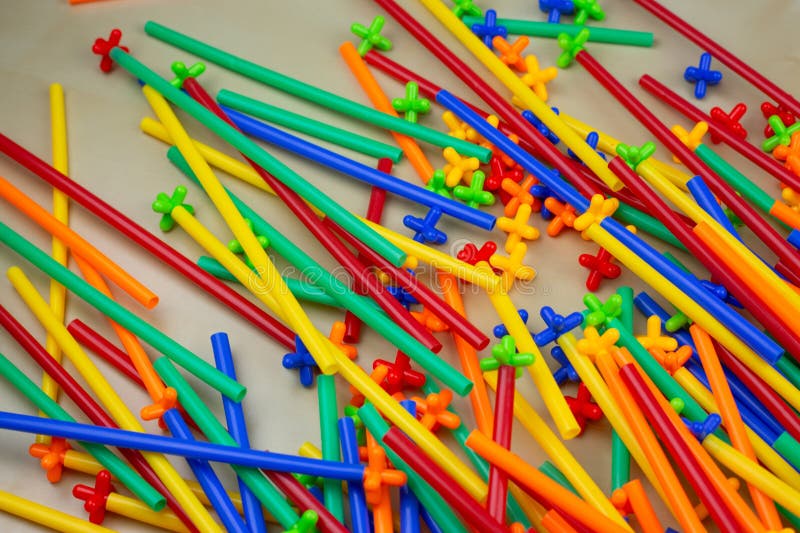 Plastic Tubes with Special Fastenings Stock Image - Image of straws ...