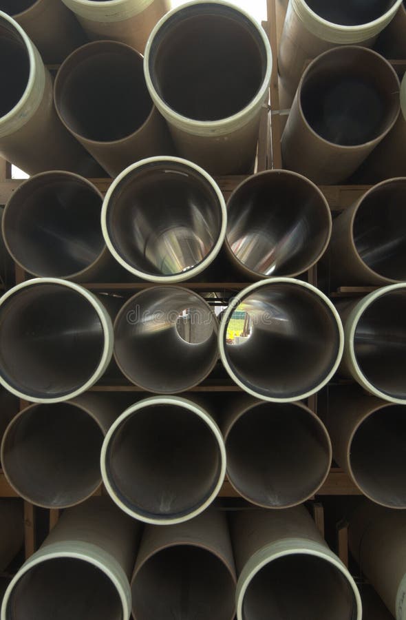 Plastic tubes stack pile stock photo. Image of round - 131382428
