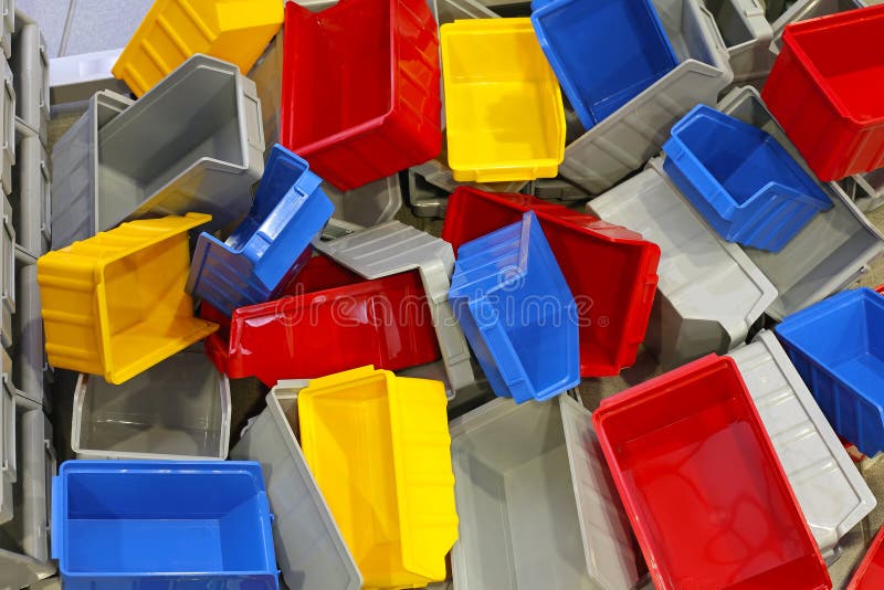 Sorting bins stock image. Image of container, cardboard - 33860359