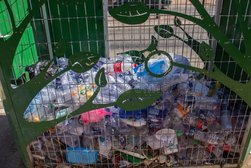 Plastic Used Packaging in a Special Trash Container Editorial Photo ...