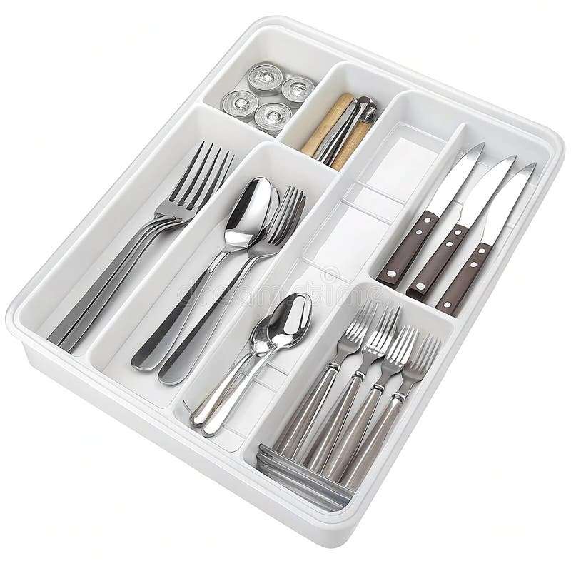 Plastic Utensil Organizer Tray PNG Stock Illustration - Illustration of ...