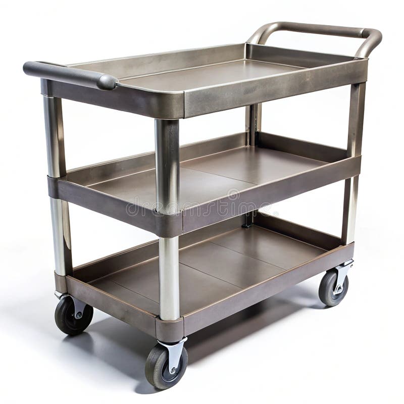 Plastic Utility Cart with Large Durable Wheels Stock Illustration ...