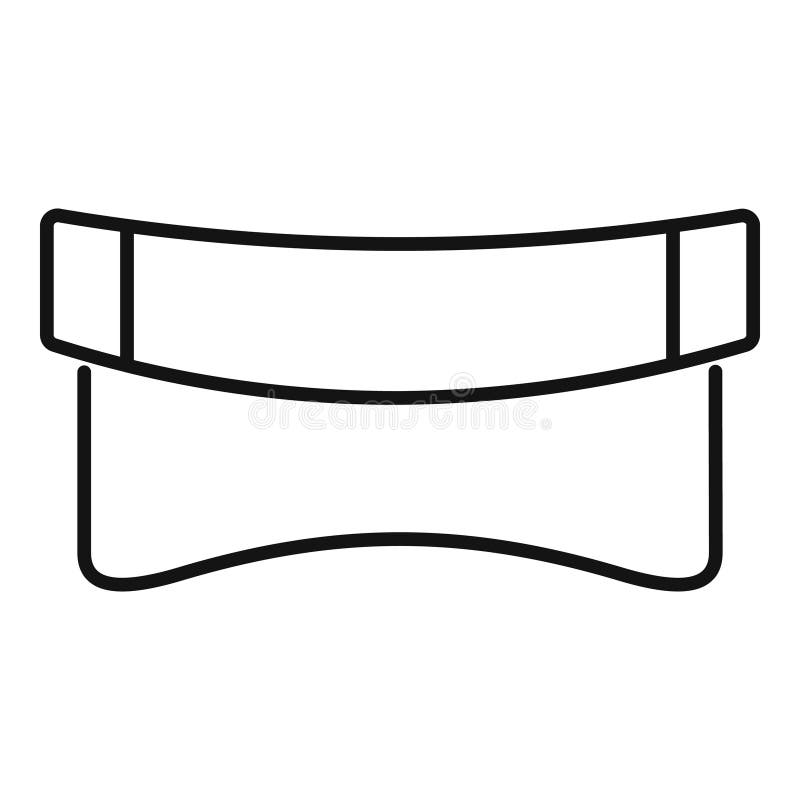 Plastic Visor Protecting Face Icon, Line Style Stock Illustration ...