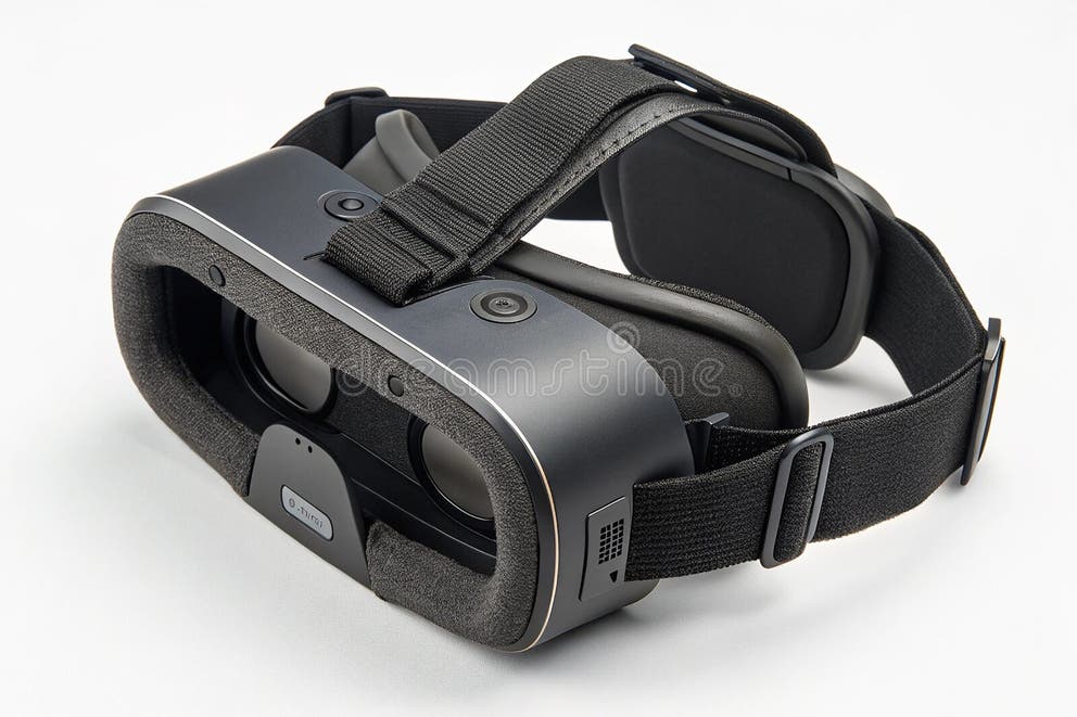 Plastic VR Headset with Adjustable Straps and Comfortable Fit Stock ...