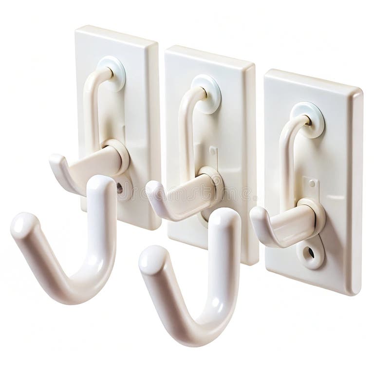 Plastic Wall-mounted Hook Set with Adjustable Spacing Stock ...