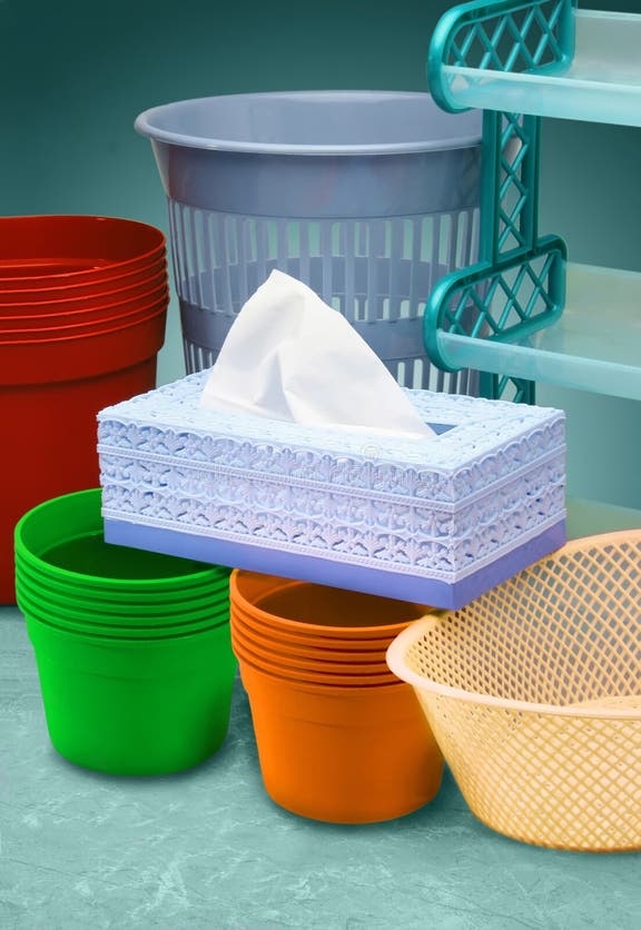 Plastic ware stock photo. Image of wastebasket, color - 11979794