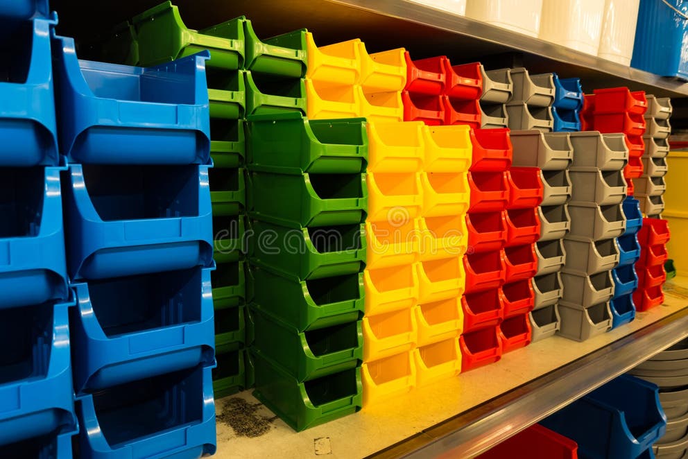 Plastic Ware Display in a Store. Stock Photo - Image of group, workshop ...