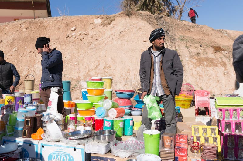 Plastic Ware Seller on an Iraqi Street Editorial Photography - Image of ...