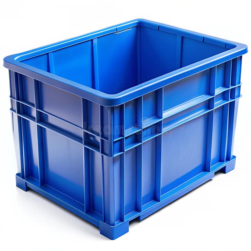 Plastic Warehouse Storage Bin Reinforced Edges Stock Illustration ...