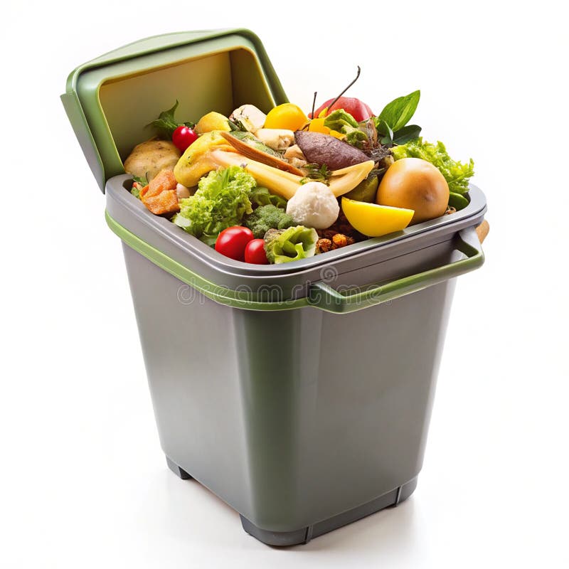 Plastic Waste Bin with Composting System Stock Illustration ...