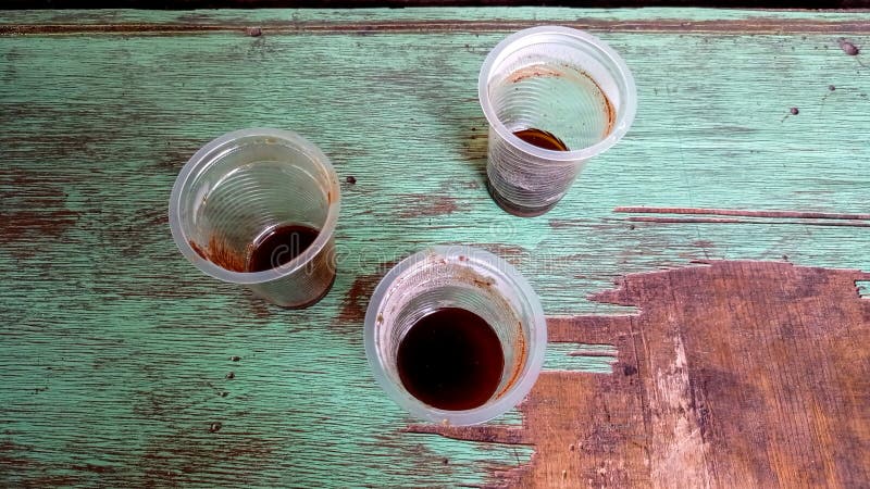 Plastic Waste of Coffee stock image. Image of painting - 221827811