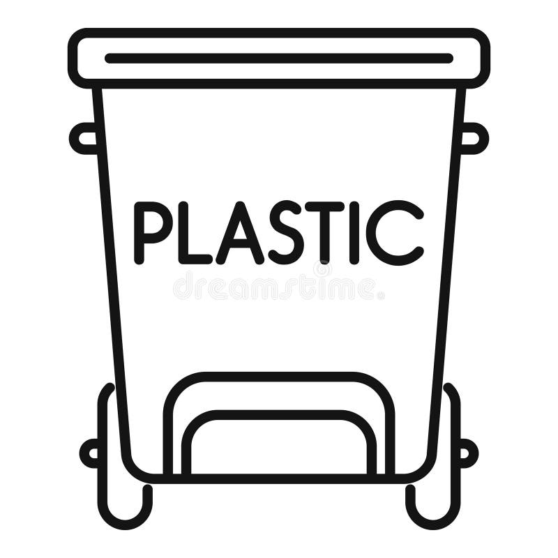 Plastic Waste Container Separating Garbage for Recycling Stock Vector ...