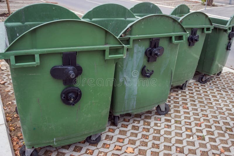 Plastic waste containers stock photo. Image of dusting - 33467148