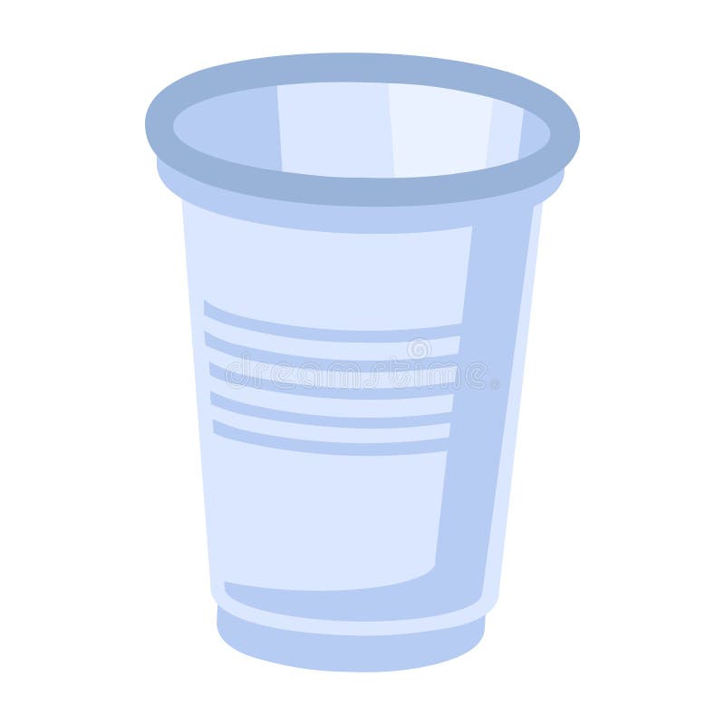 Plastic Waste Disposable Plastic Cup Flat Icon Stock Illustration ...