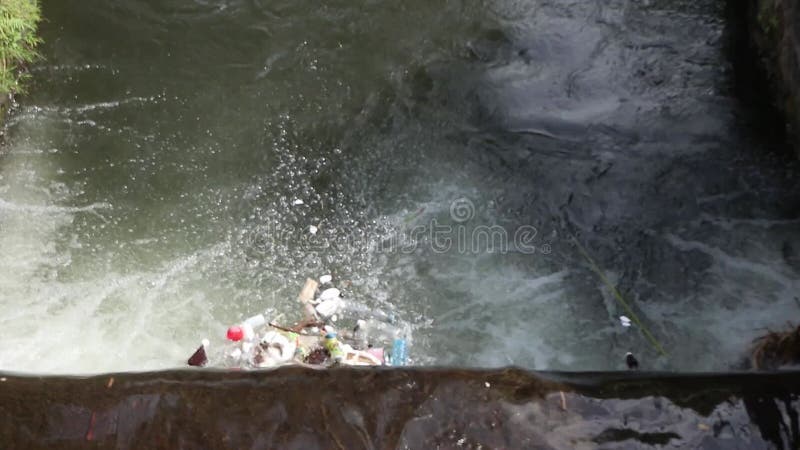 Plastic Waste Floating in a River. Plastic Waste Stock Video - Video of ...