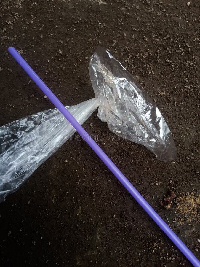 Plastic Waste on the Ground Stock Photo - Image of blue, light: 277362142