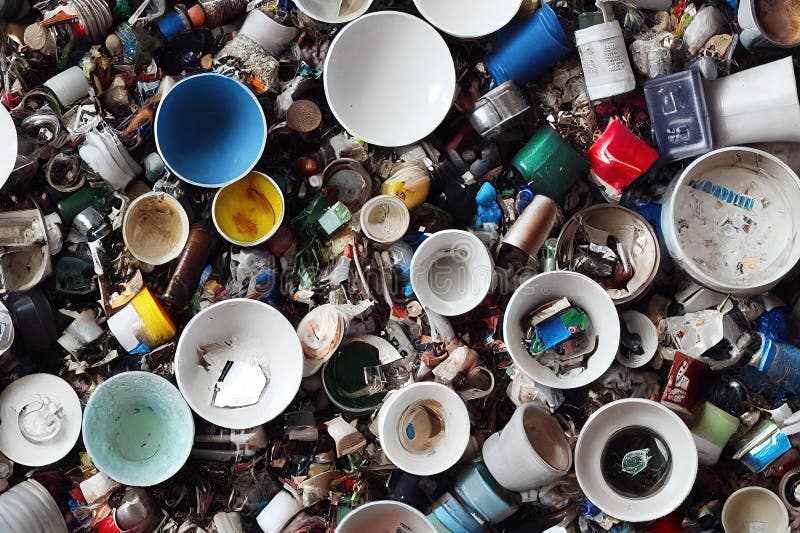 Plastic Waste in Human Life, Recycling of Plastic Garbage Stock ...