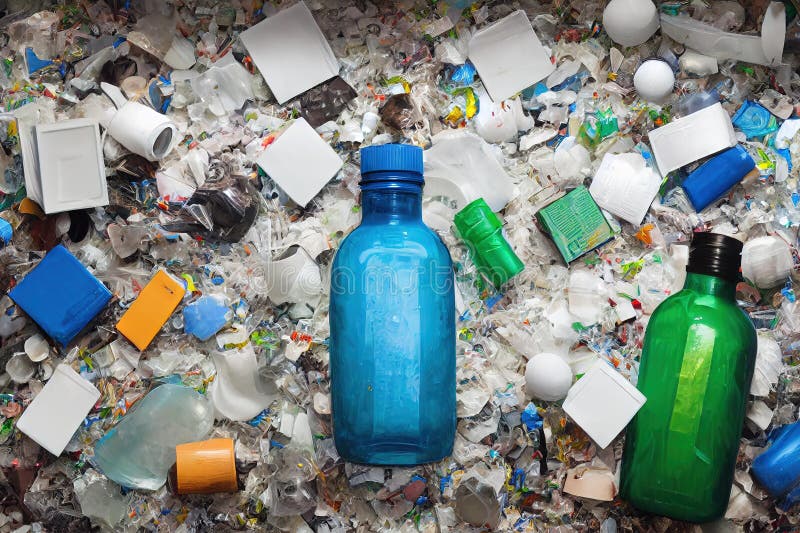 Plastic Waste in Human Life, Recycling of Plastic Garbage Stock ...