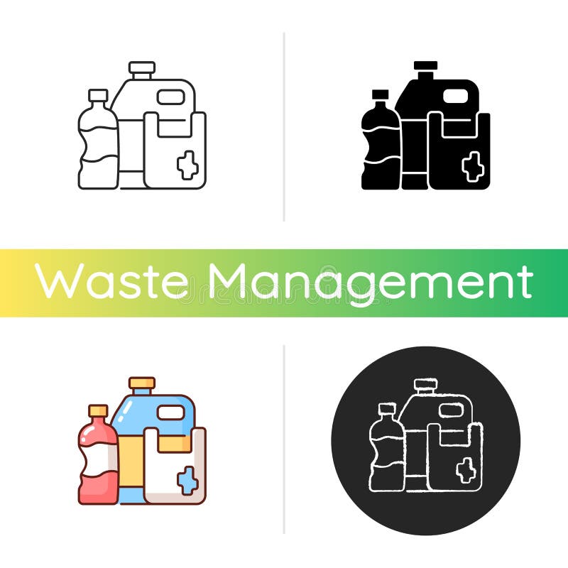 Plastic waste icon stock vector. Illustration of reuse - 210913470
