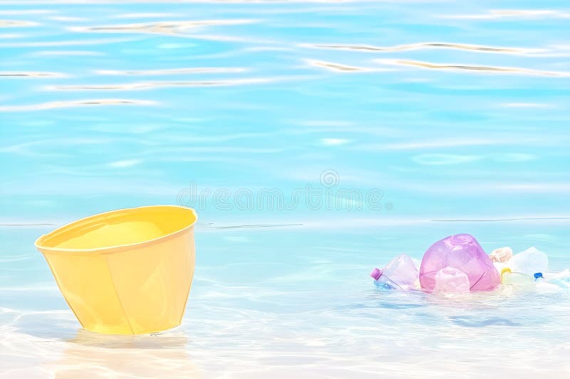 Plastic Water Bottles Litter Beach Highlighting Ocean Pollution Issues ...