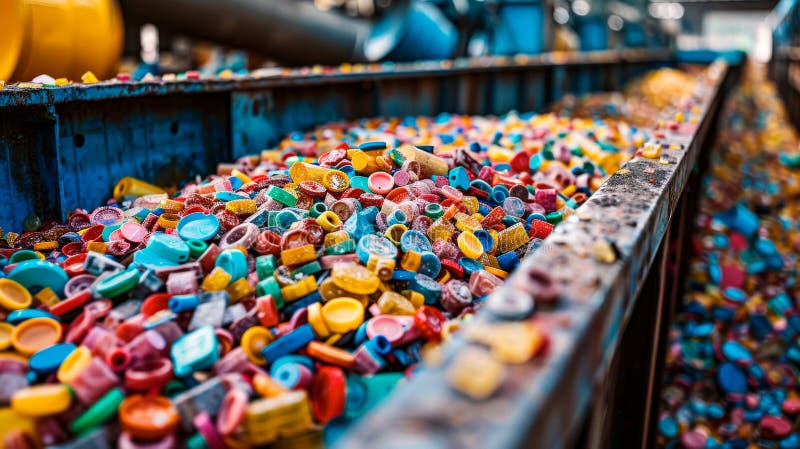 Plastic Waste is Packaged in Containers for Further Processing. Concept ...