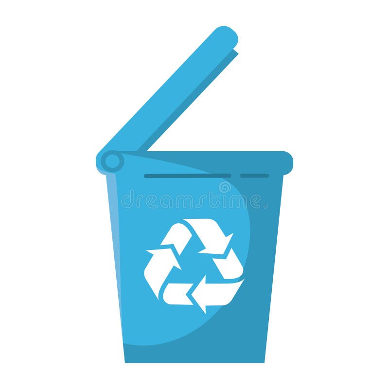 Plastic Waste in Recycle Bin. Vector Stock Illustration - Illustration ...