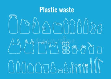 Single Use Plastic Icons Stock Illustrations – 117 Single Use Plastic ...