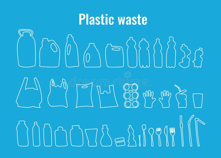 Single Use Plastic Icons Stock Illustrations – 117 Single Use Plastic ...