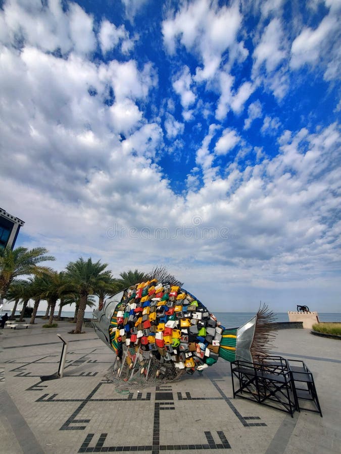 Plastic Waste Statue in Water Front in Sarooj Muscat, Oman Editorial ...