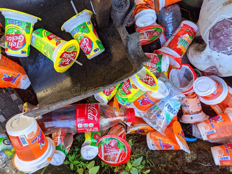 Plastic Waste Used for Drinks Litters the Environment Editorial ...