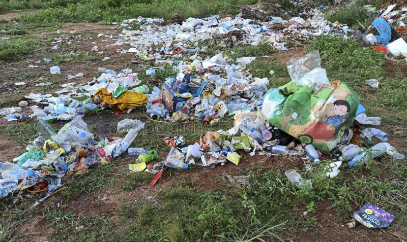 Plastic Waste in the Village Editorial Photo - Image of abundance, dump ...