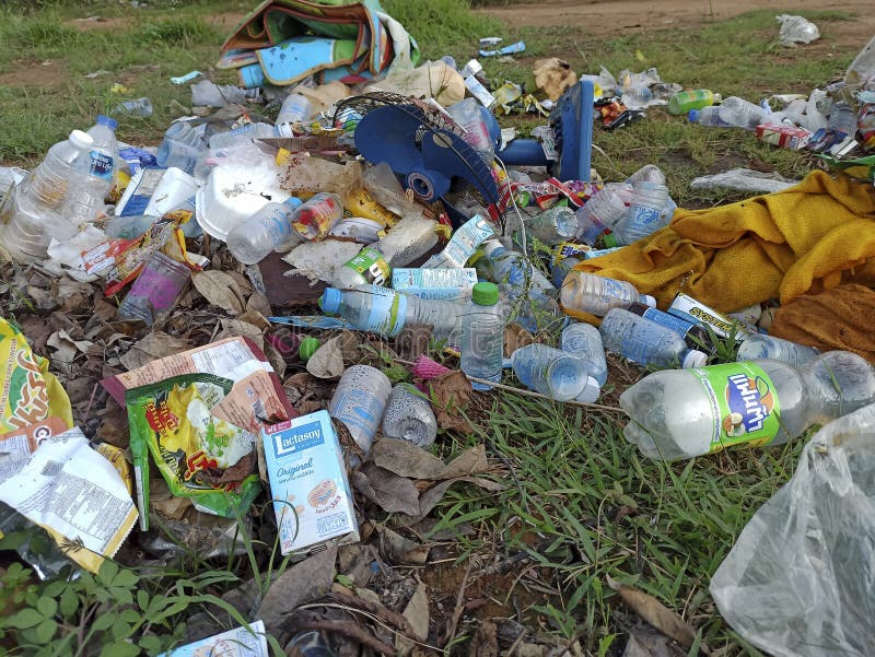 Plastic Waste in the Village Editorial Photo - Image of garbage, bottle ...