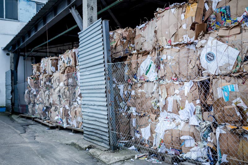 Plastic Waste Is In The Warehouse At The Garbage Disposal Plant ...