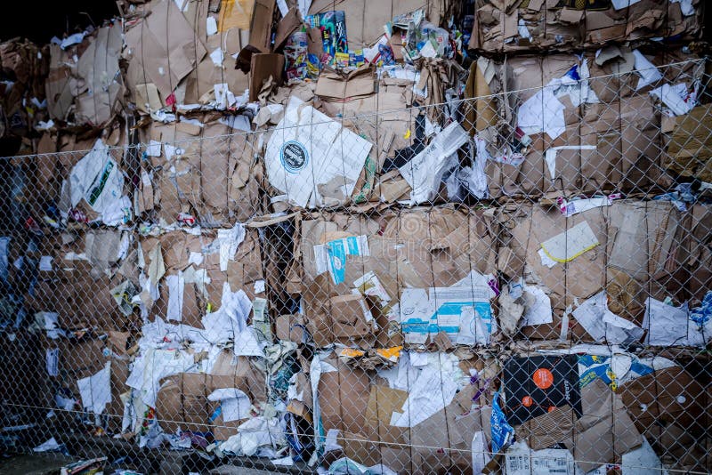 Plastic Waste Is In The Warehouse At The Garbage Disposal Plant ...