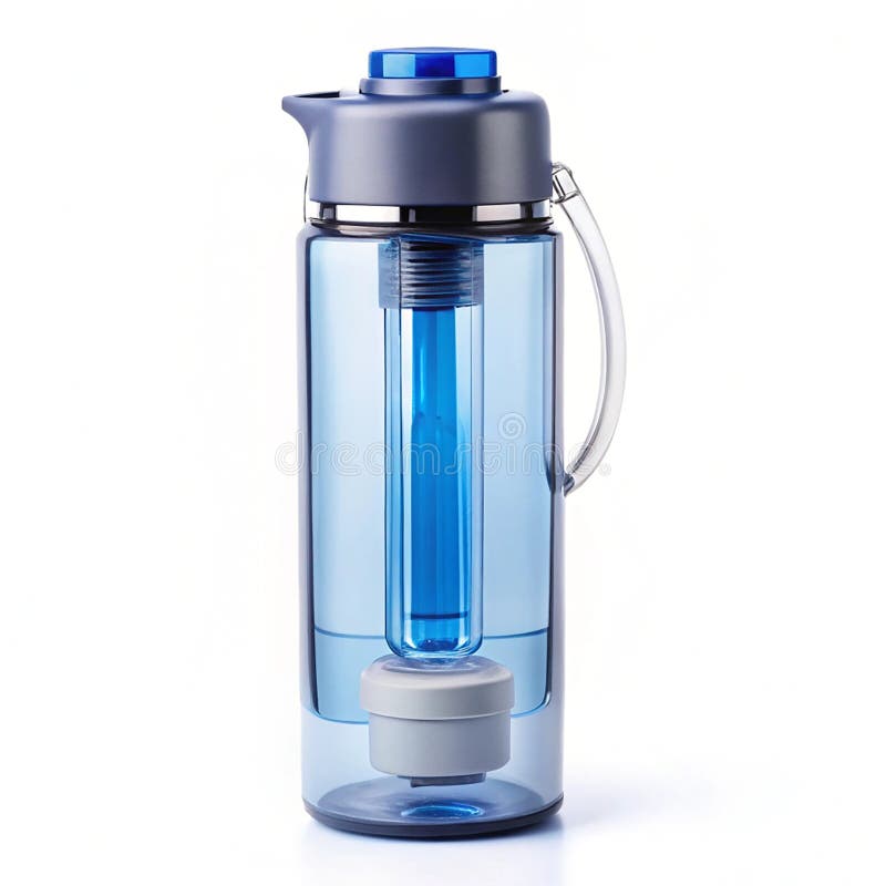 Plastic Water Bottle with Built-in Filtration System Stock Illustration ...