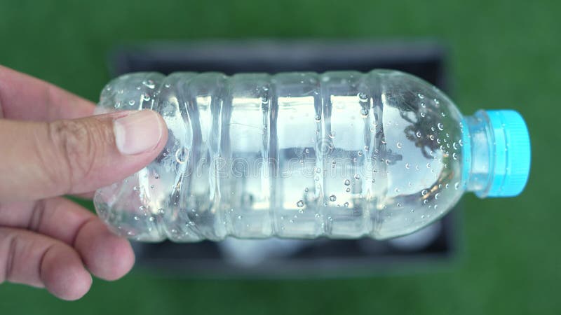 Plastic Water Bottle Drop into a Bin for Recycle Waste. Stock Video ...