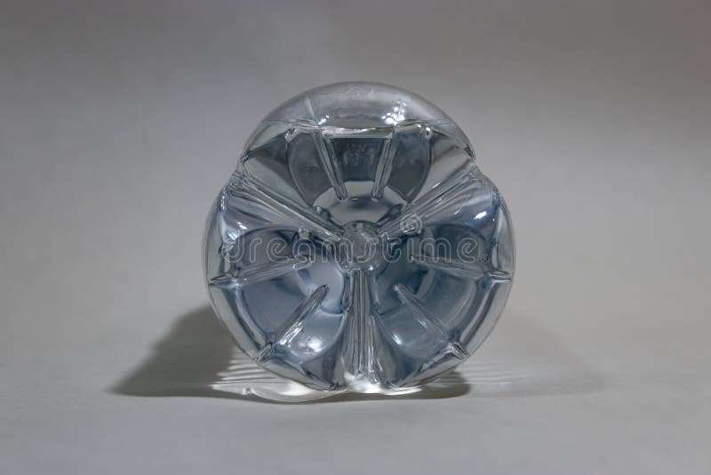 Plastic Water Bottle with Light and Shadows Against White Stock Image ...