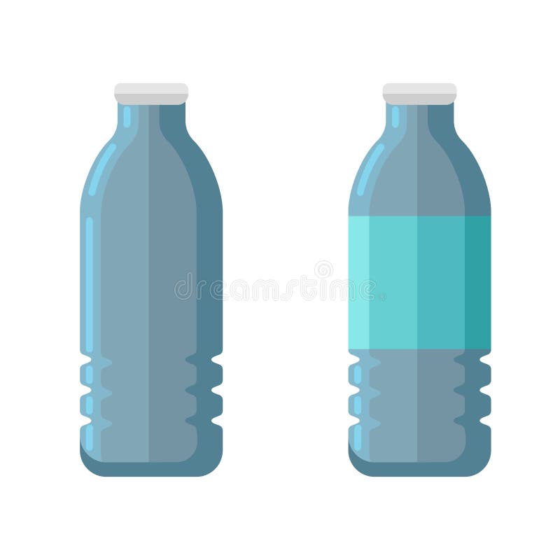 Plastic Water Bottle Vector Illustration. Container for Liquid Stock ...