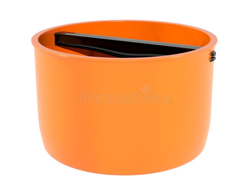 Plastic Water Container Orange Color Stock Image - Image of clean ...