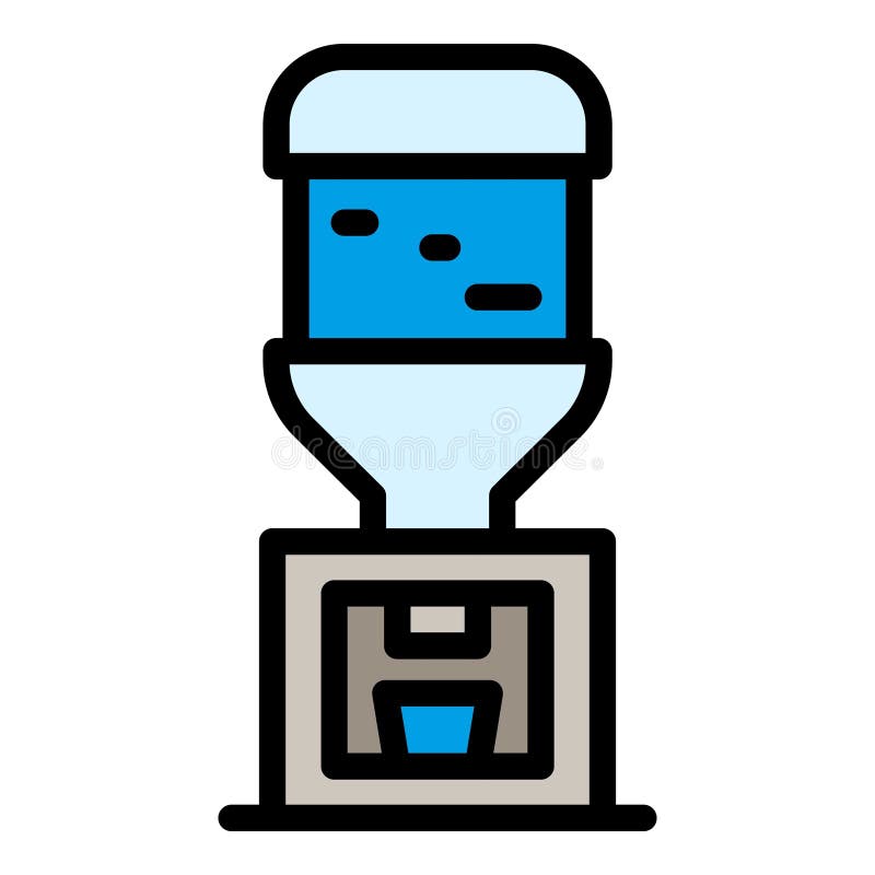 Plastic Water Cooler Icon Vector Flat Stock Illustration - Illustration ...