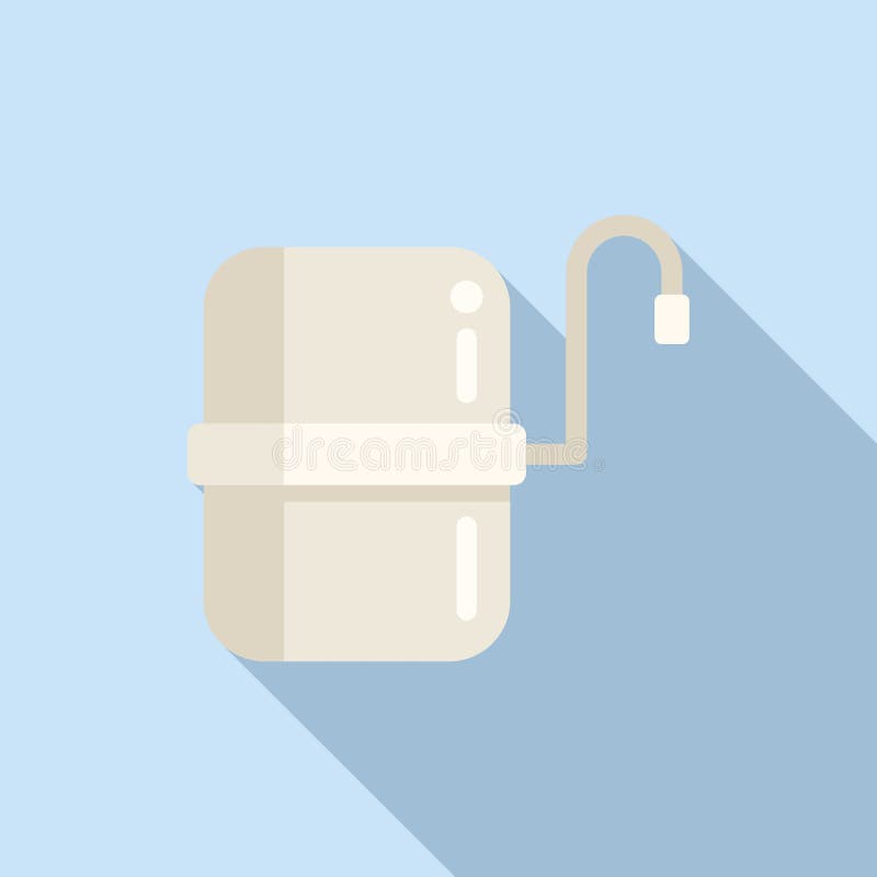 Plastic Water Filter Icon Flat Vector. Tank System Stock Vector ...