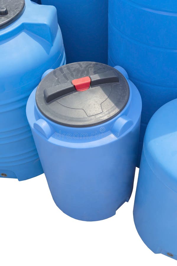 Plastic Water and Liquids Barrel Storage Industrial Container Stock ...