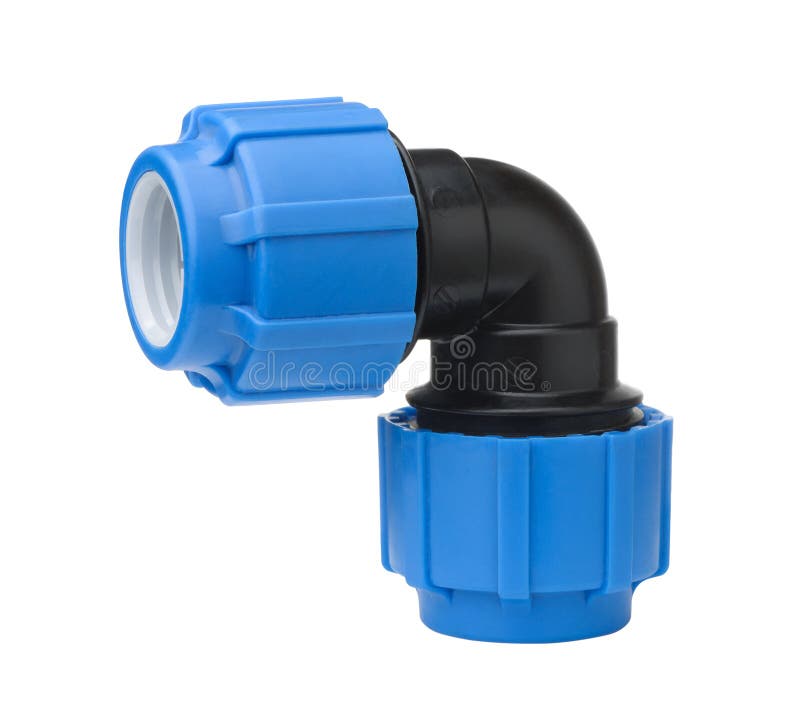 Plastic water pipe elbow stock image. Image of joint - 306559289