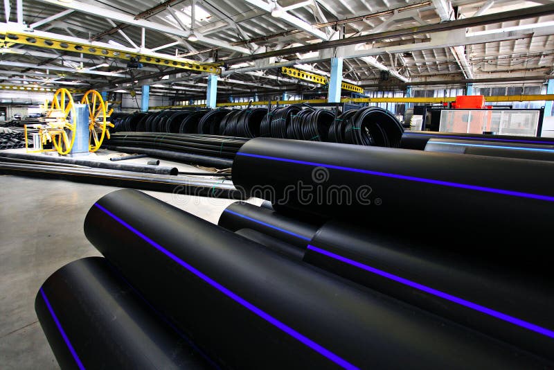 Plastic Water Pipe Factory, Industry Stock Photo - Image of circle ...