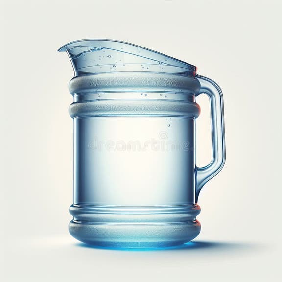 Plastic Water Pitcher a Large, Round Pitcher with a Handle and Stock ...