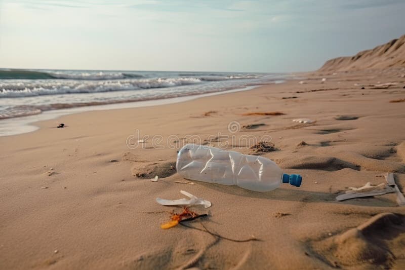 Plastic in Water, Ecological Concept Stock Illustration - Illustration ...