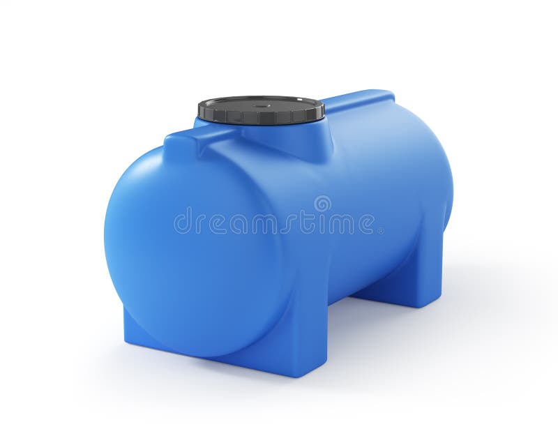 Plastic Water Tank in Form of Cube on a White Background. Stock ...